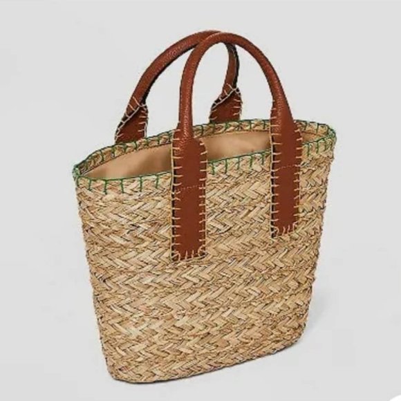 Universal Thread | Bags | Nwot Universal Thread Straw Mini Tote Handbag ...